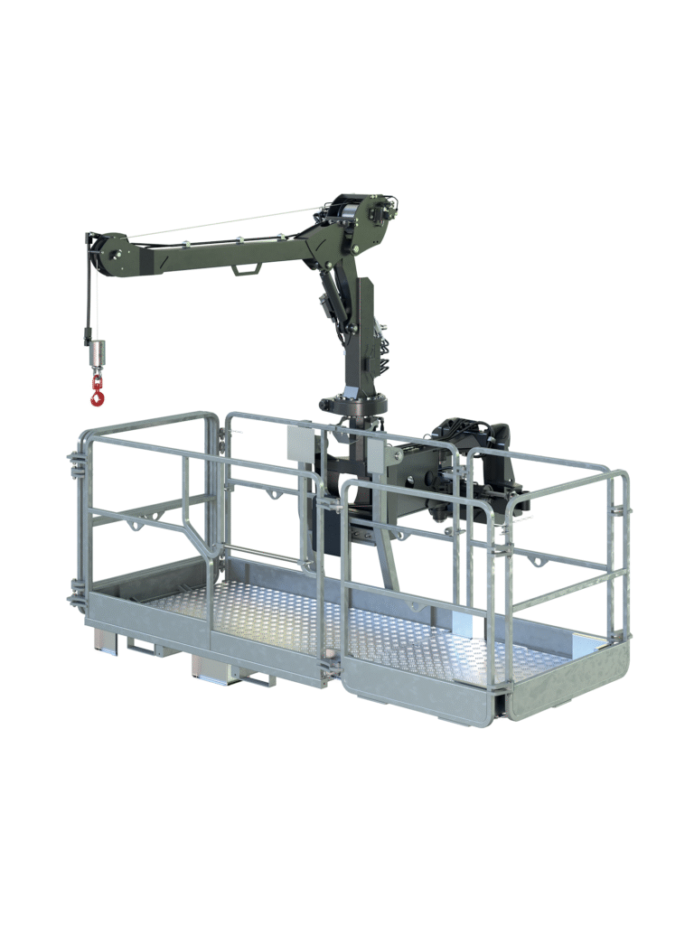 EXTENDABLE ROTATING PLATFORM, 500 KG, WITH 600 KG CAPACITY WINCH ...